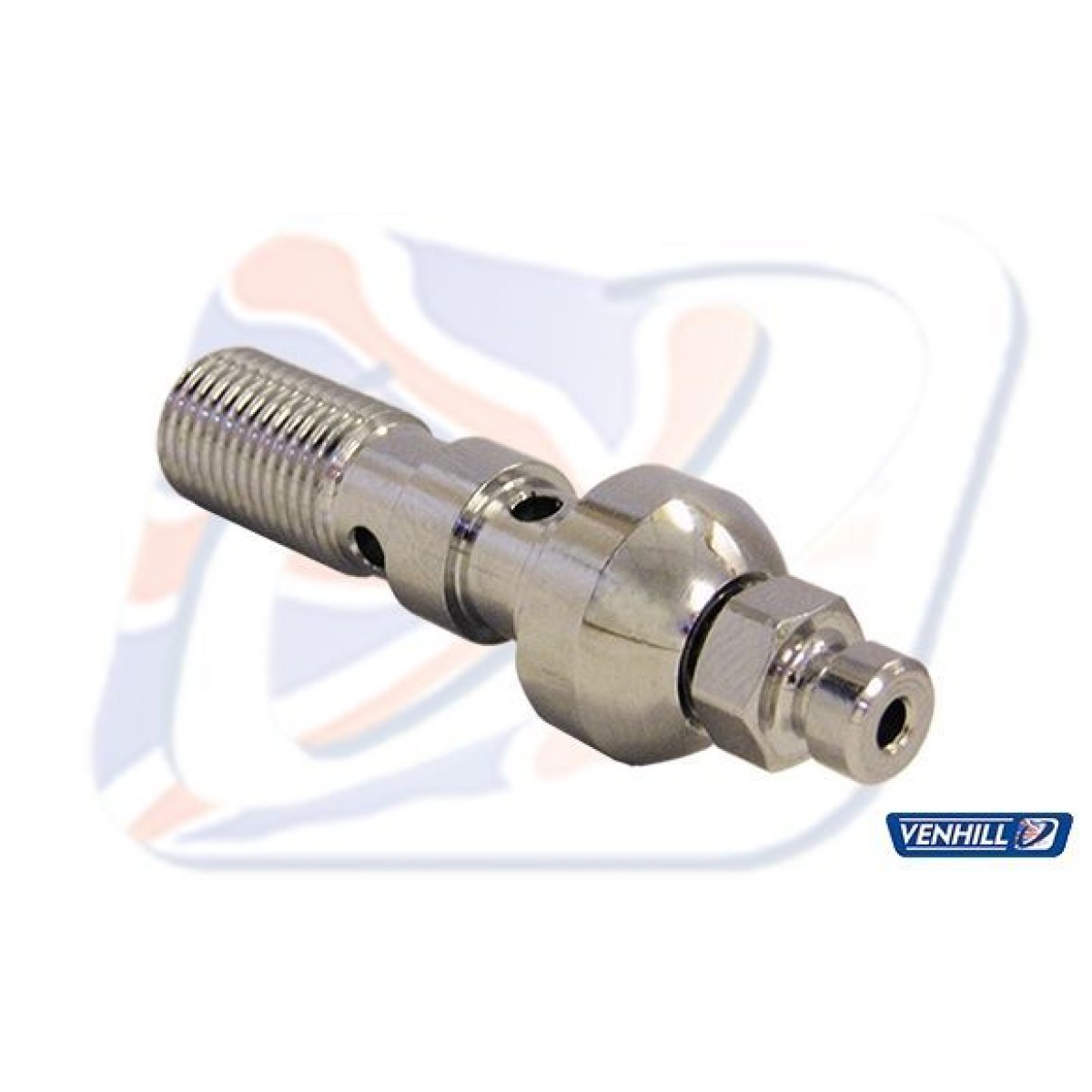 Venhill Chrome Plated Domed Head Double Banjo Bolt with Bleed Nipple ...