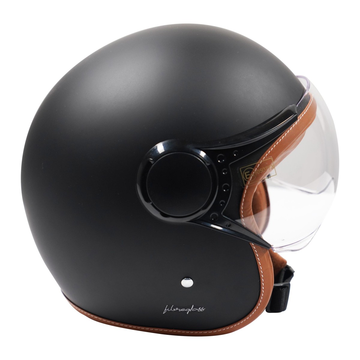 Axor Jet Black/Brown Open Face Crash Helmet Available from Farkham Hall ...