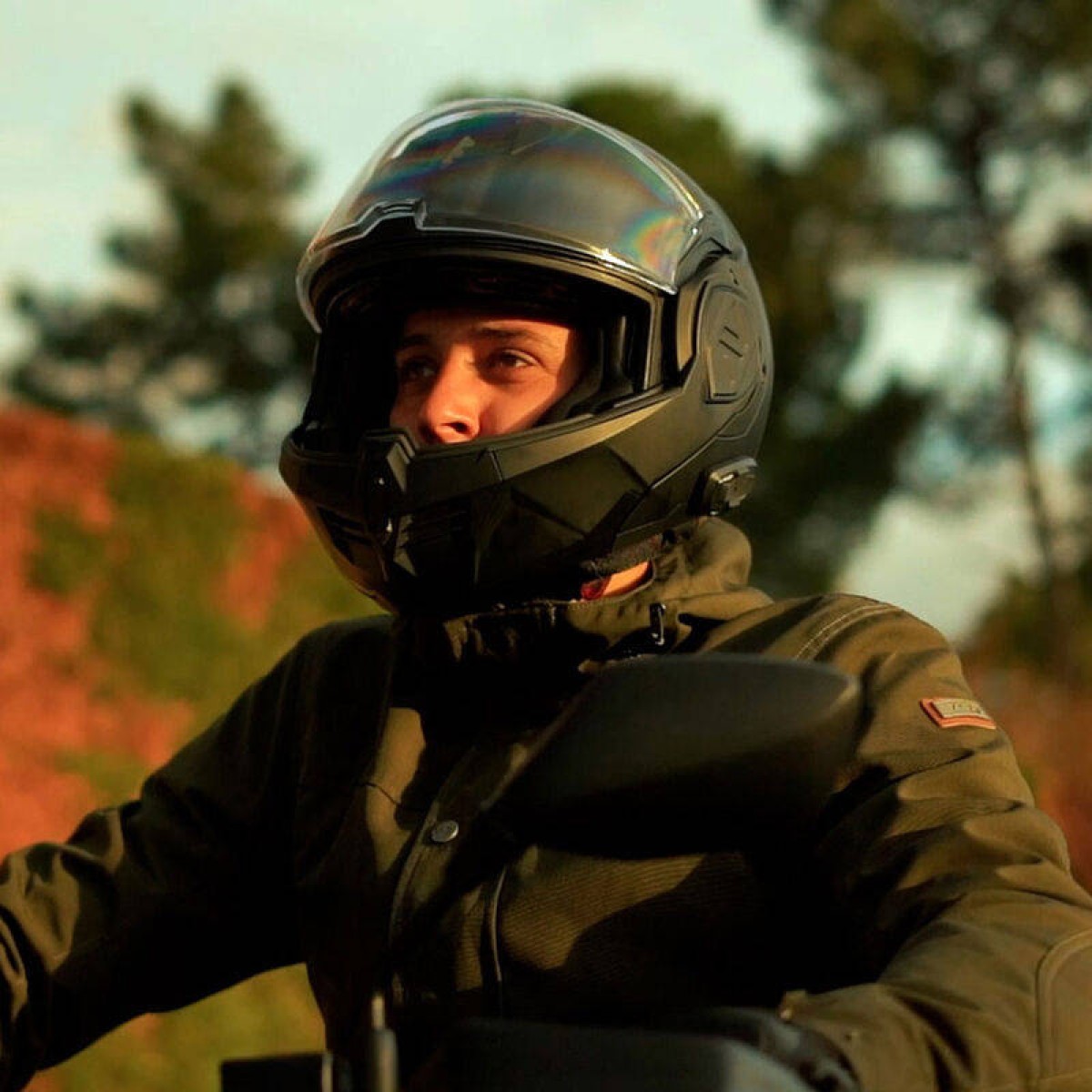 LS2 Vector II Solid Matt Black Crash Helmet with Pre-Installed 4x ...