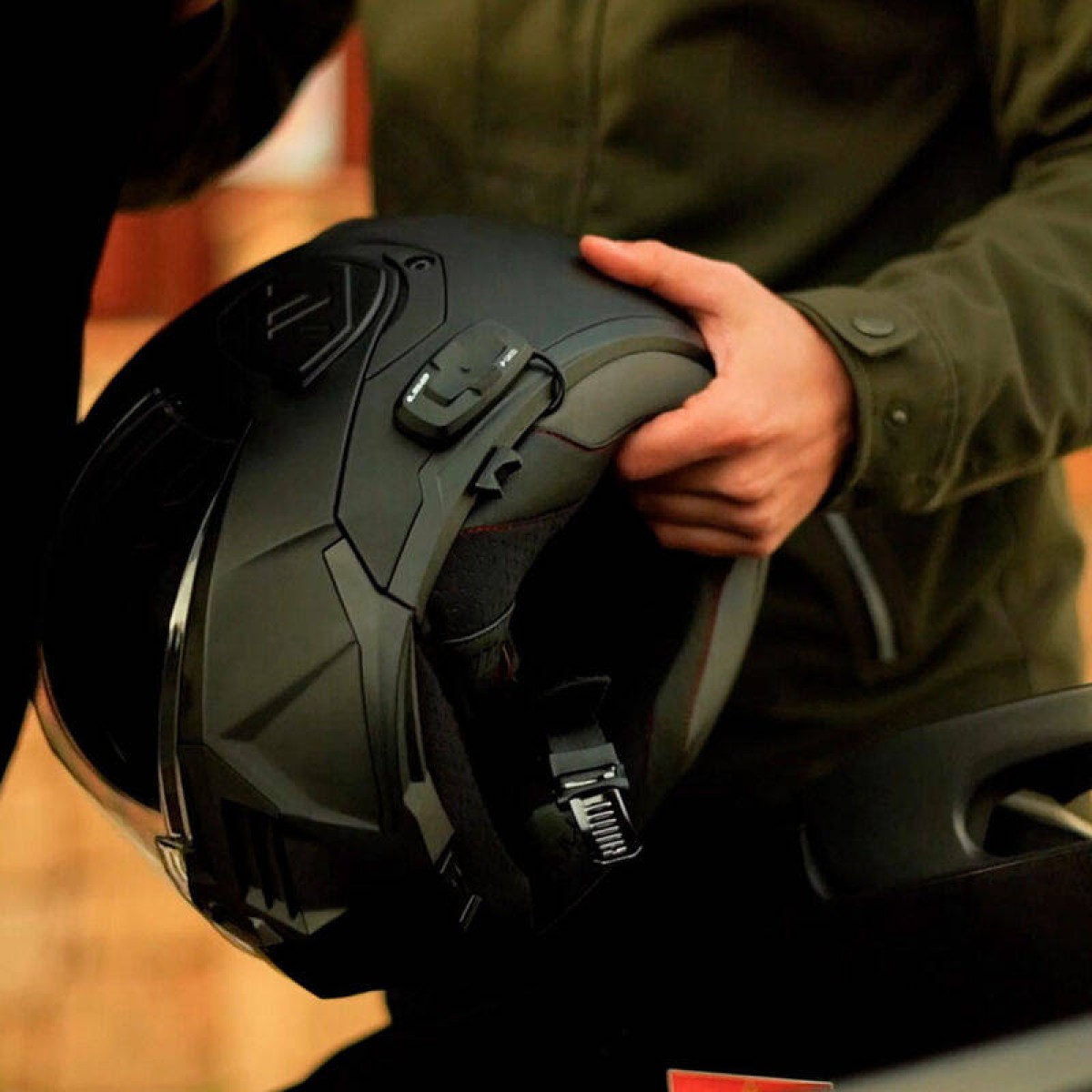 LS2 Vector II Solid Matt Black Crash Helmet with Pre-Installed 4x ...