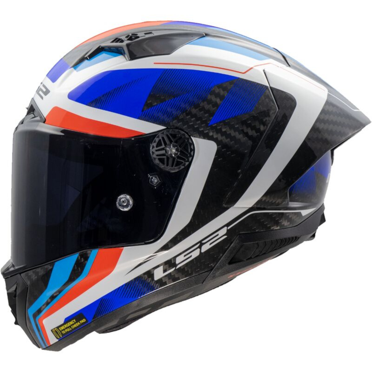 LS2 Thunder Aero Raute Red, White & Blue Crash Helmet Available from ...
