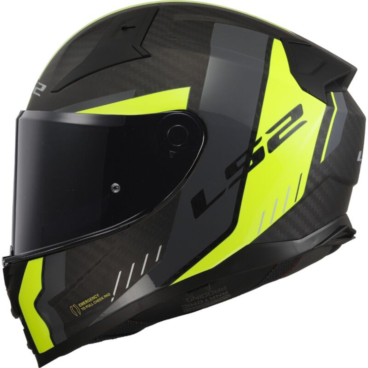 LS2 Vector II Carbon Grid Hi-Vis Crash Helmet Available from Farkham ...