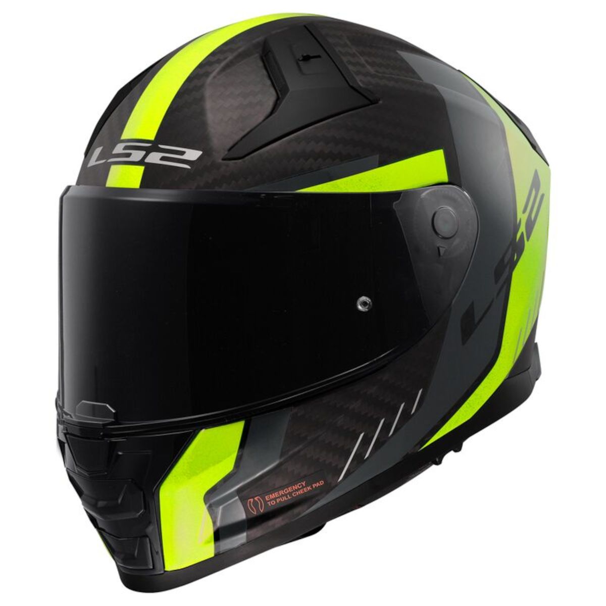 LS2 Vector II Carbon Grid Hi-Vis Crash Helmet Available from Farkham ...