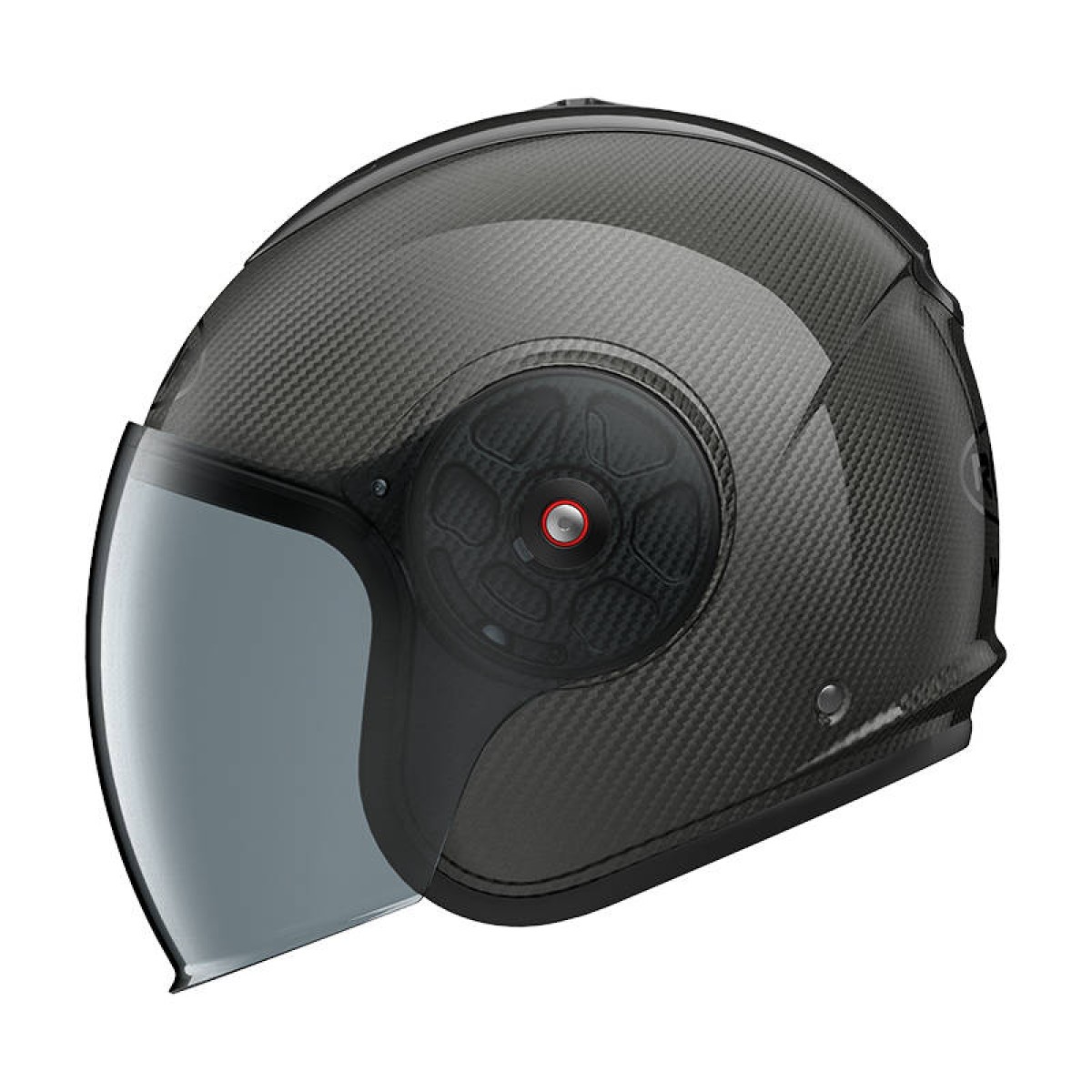 Roof Crash Helmet, Wisper Carbon Fibre Open Face Jet Helmet ECE 22/06 ...