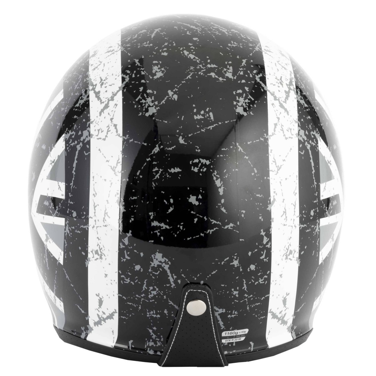 VCAN H589 Black Jack Retro Styled Classic Open Face Crash Helmet ...