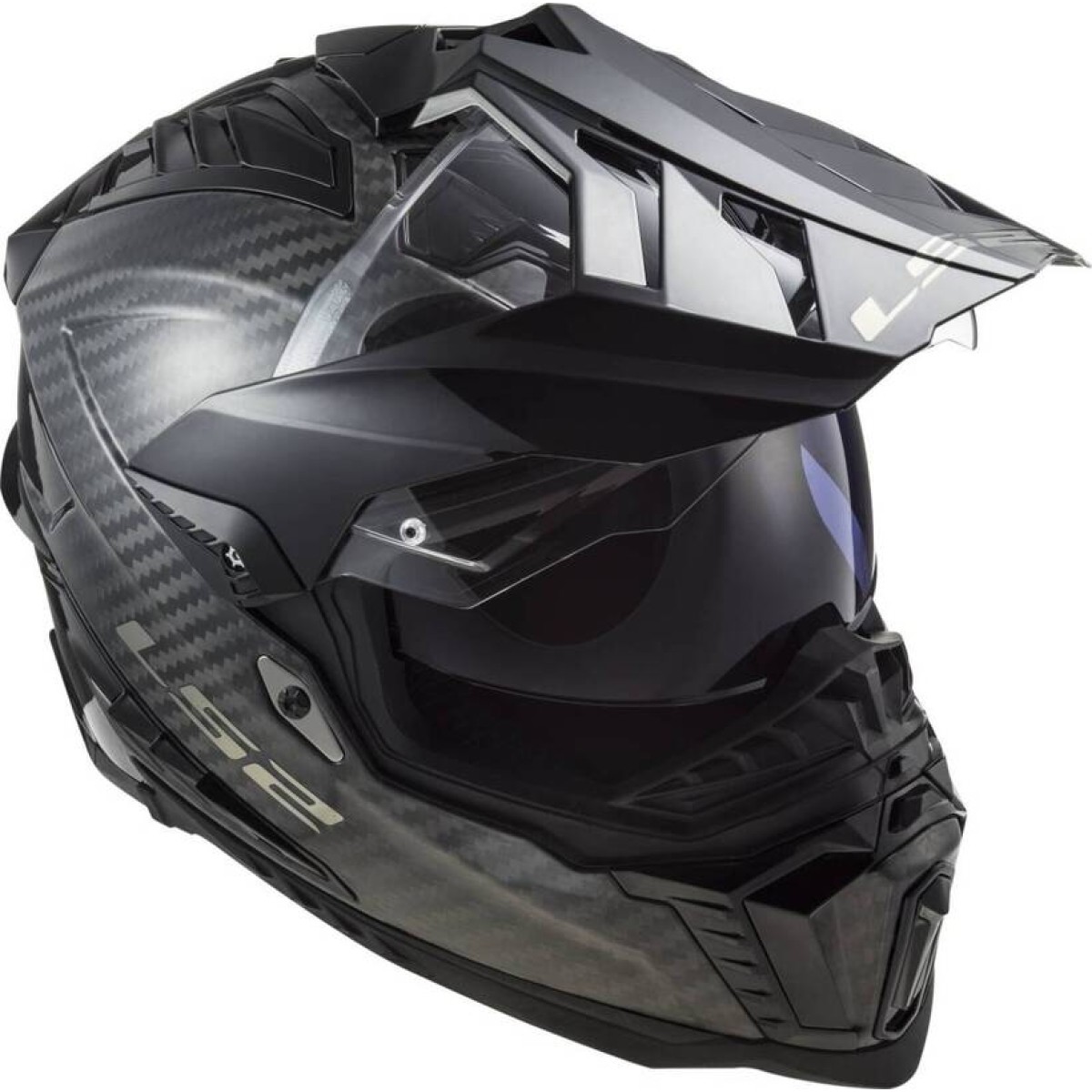 LS2 MX701 Explorer Plain Carbon Adventure Bike Crash Helmet Available ...