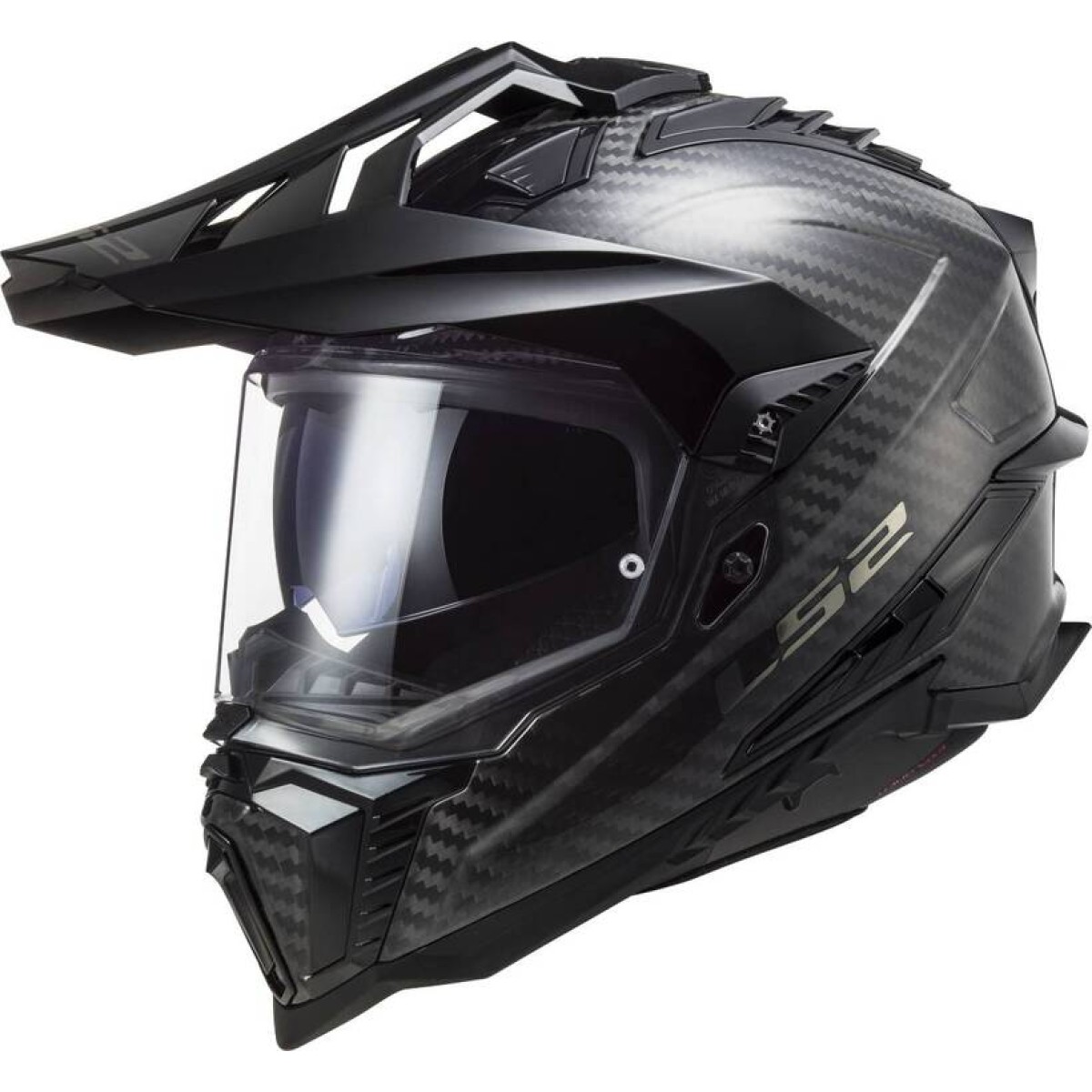 LS2 MX701 Explorer Plain Carbon Adventure Bike Crash Helmet Available ...
