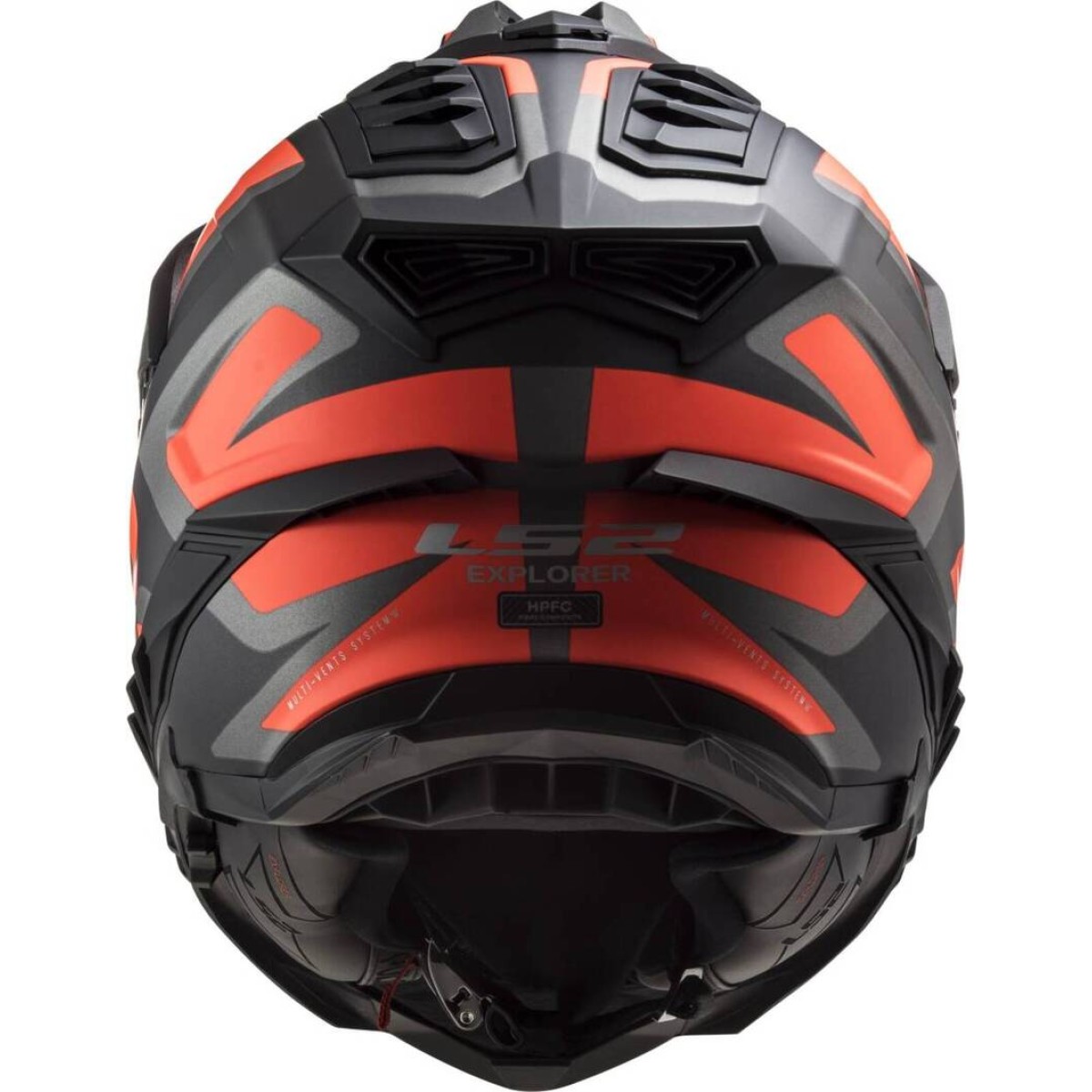 LS2 MX701 Explorer Alter Matt Black & Orange Adventure Bike Crash ...