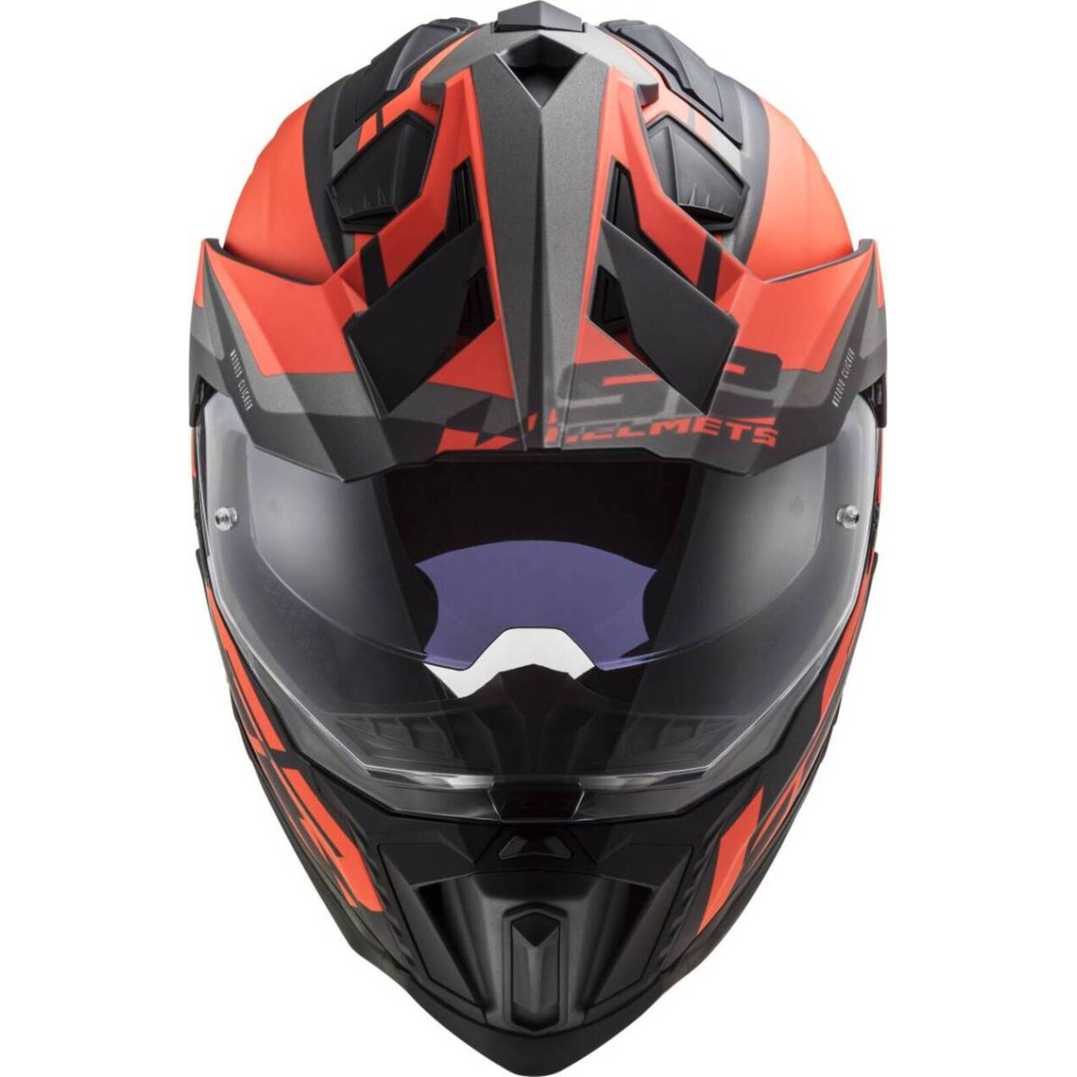 LS2 MX701 Explorer Alter Matt Black & Orange Adventure Bike Crash ...