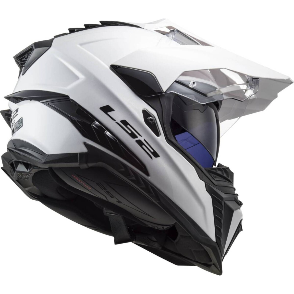 LS2 MX701 Explorer Gloss White Adventure Bike Crash Helmet Available ...