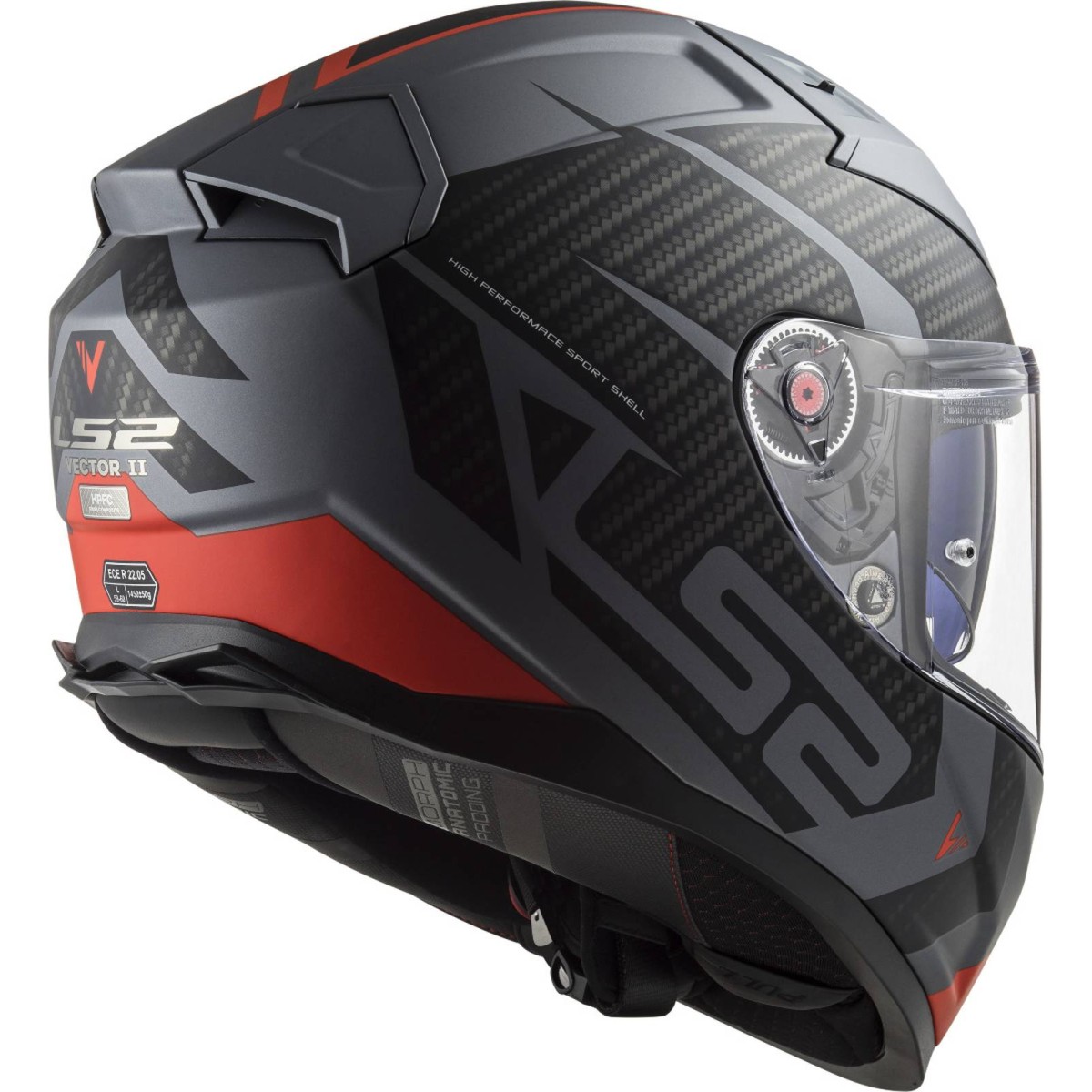 LS2 Vector II Carbon Crash Helmet Available from Farkham Hall Stores ...