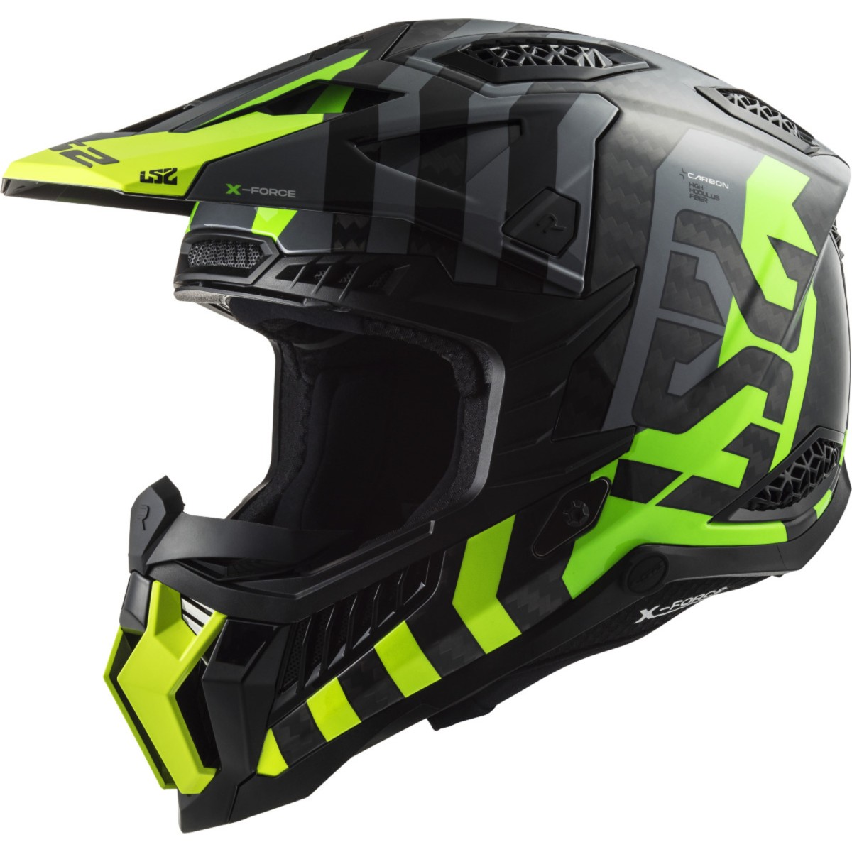 LS2 FMX708C X-Force Motocross Carbon Fibre Crash Helmet Available from ...