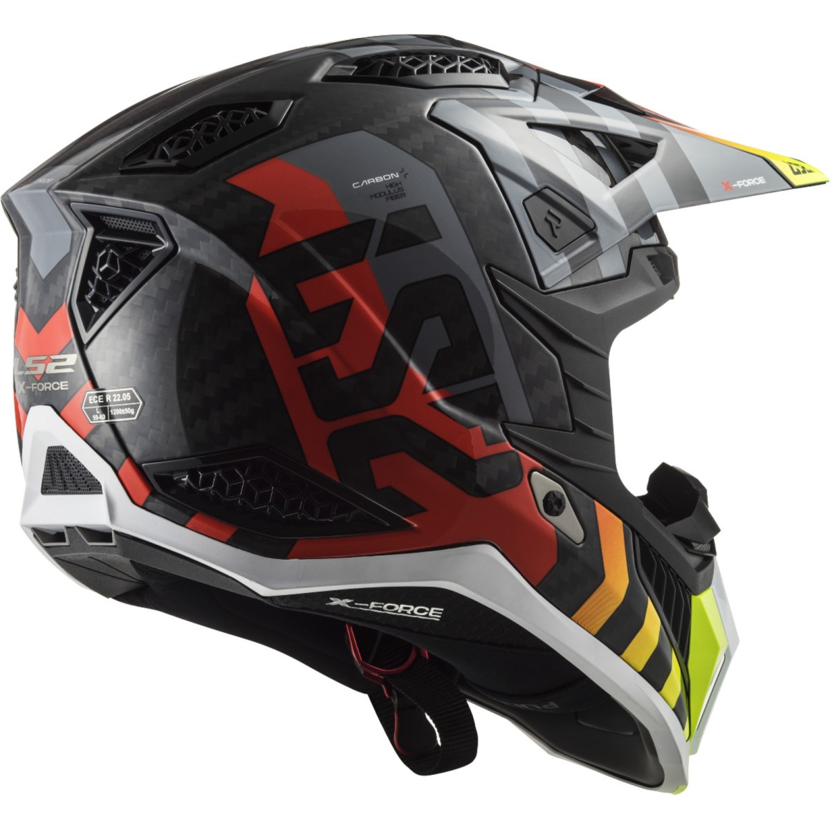 LS2 FMX708C X-Force Motocross Carbon Fibre Crash Helmet Available from ...