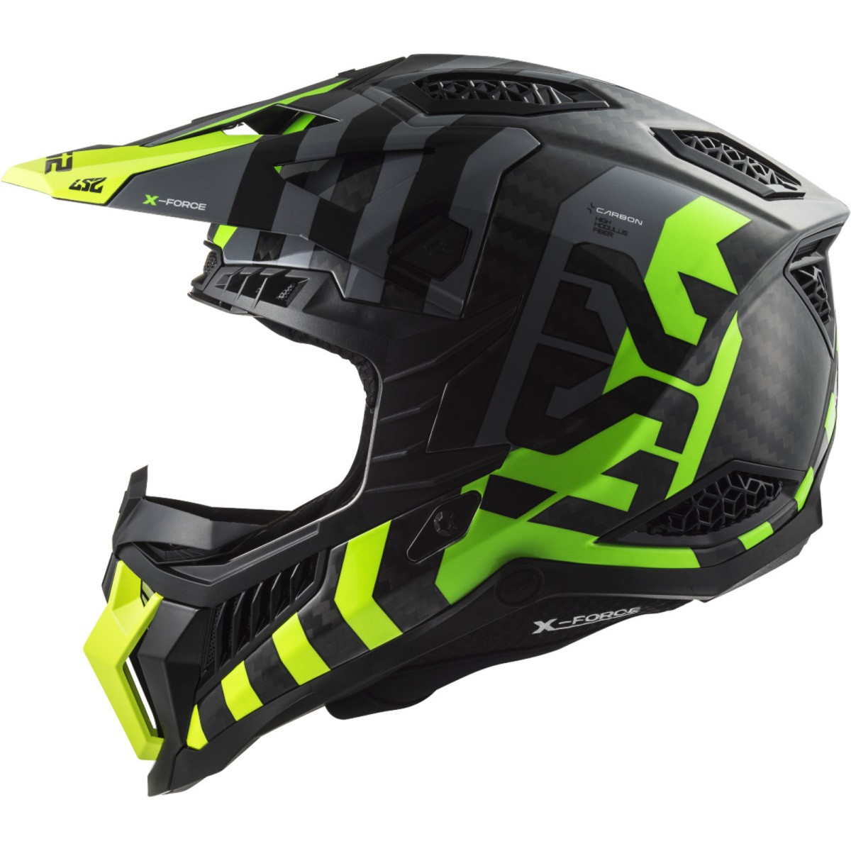 LS2 FMX708C X-Force Motocross Carbon Fibre Crash Helmet Available from ...
