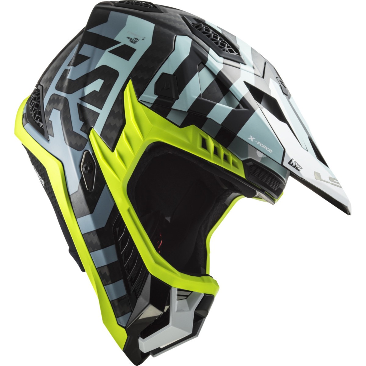 LS2 FMX708C X-Force Motocross Carbon Fibre Crash Helmet Available from ...