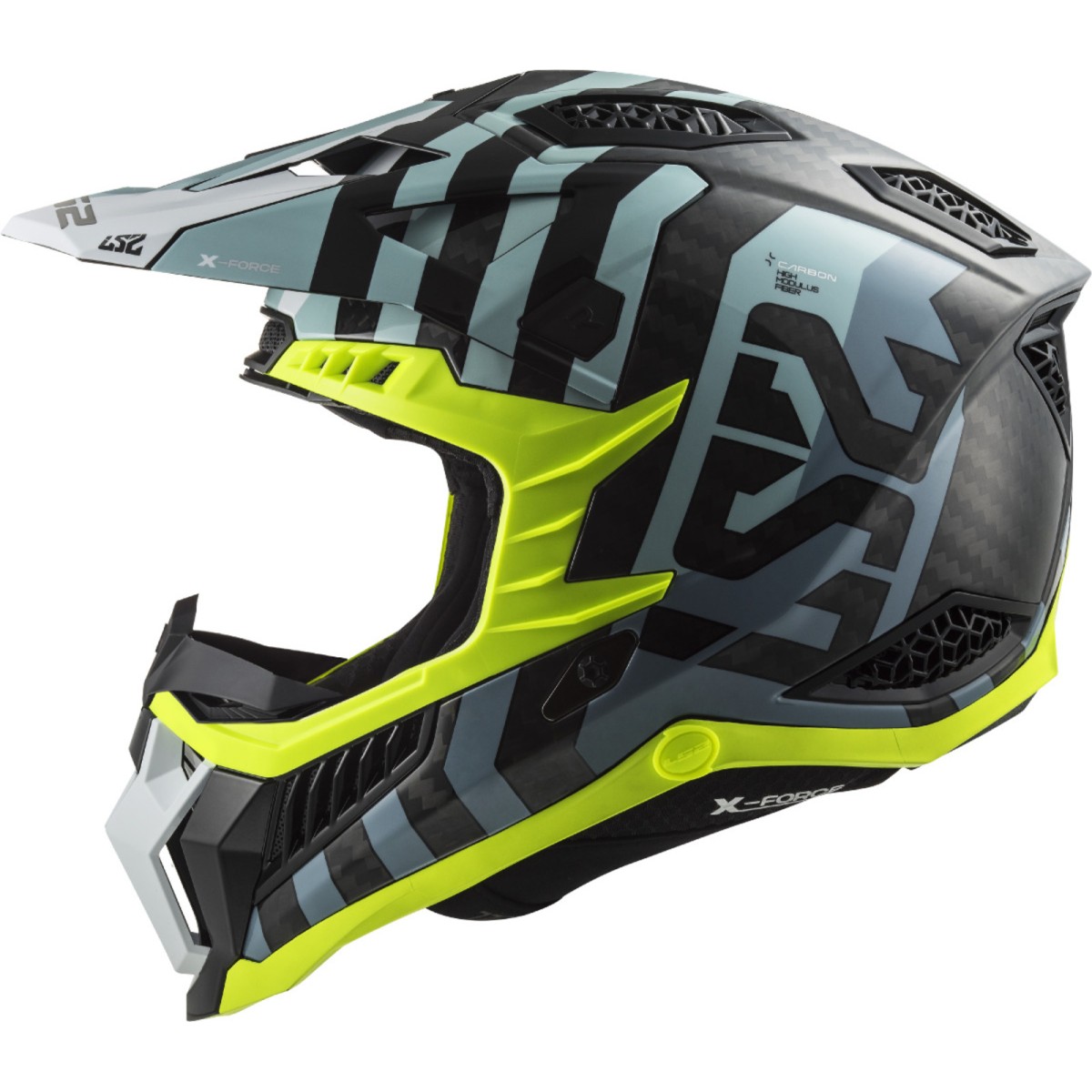 LS2 FMX708C X-Force Motocross Carbon Fibre Crash Helmet Available from ...