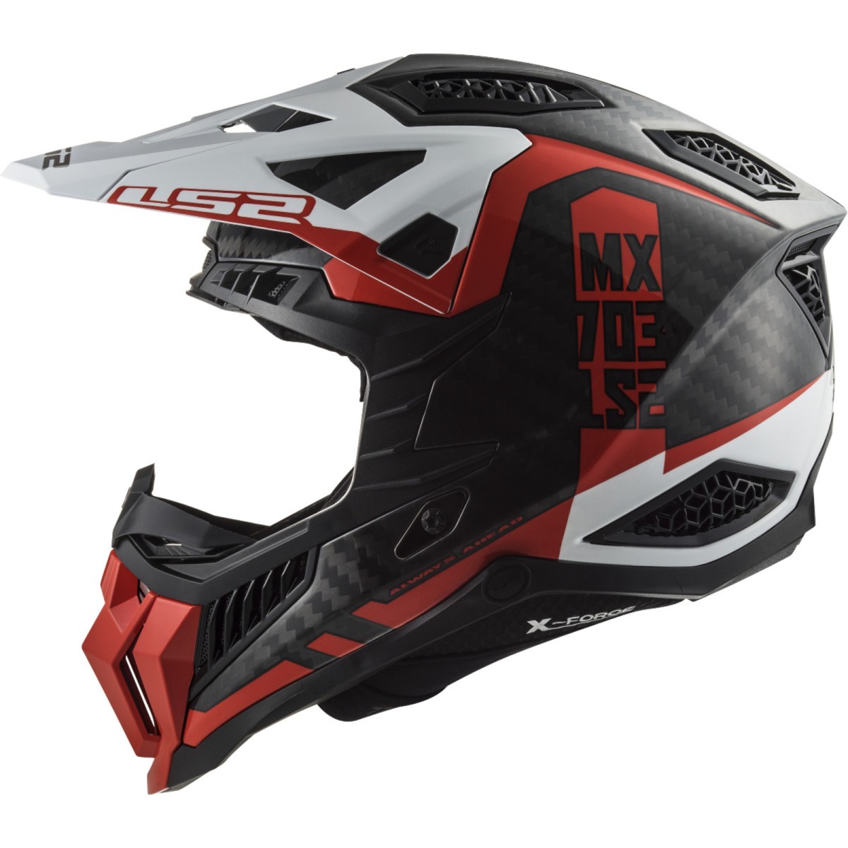 LS2 FMX708C X-Force Motocross Carbon Fibre Crash Helmet Available from ...