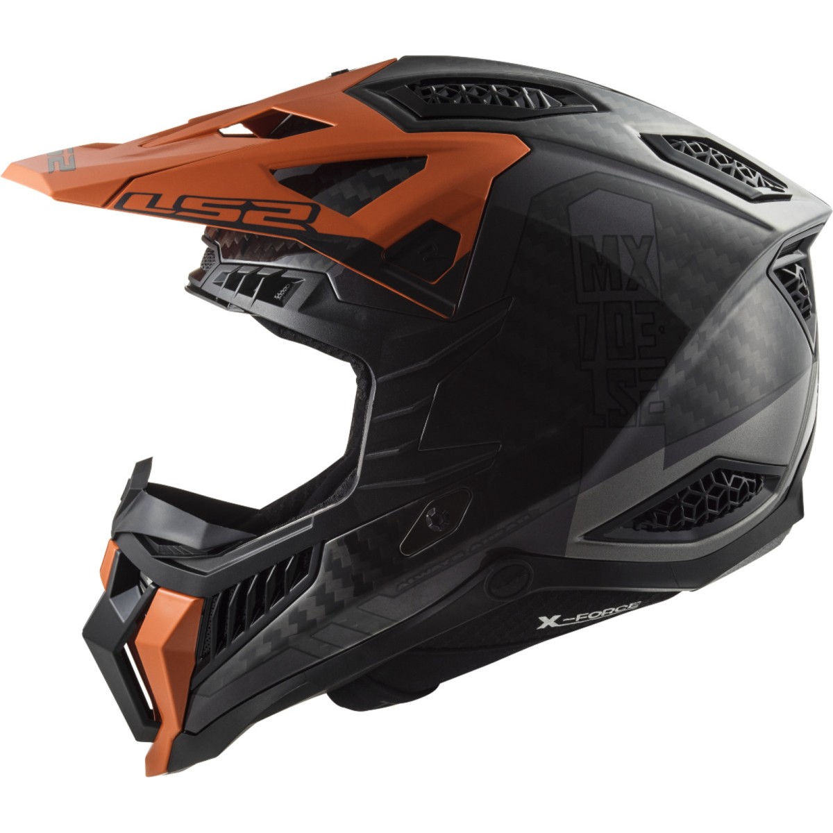 LS2 FMX708C X-Force Motocross Carbon Fibre Crash Helmet Available from ...