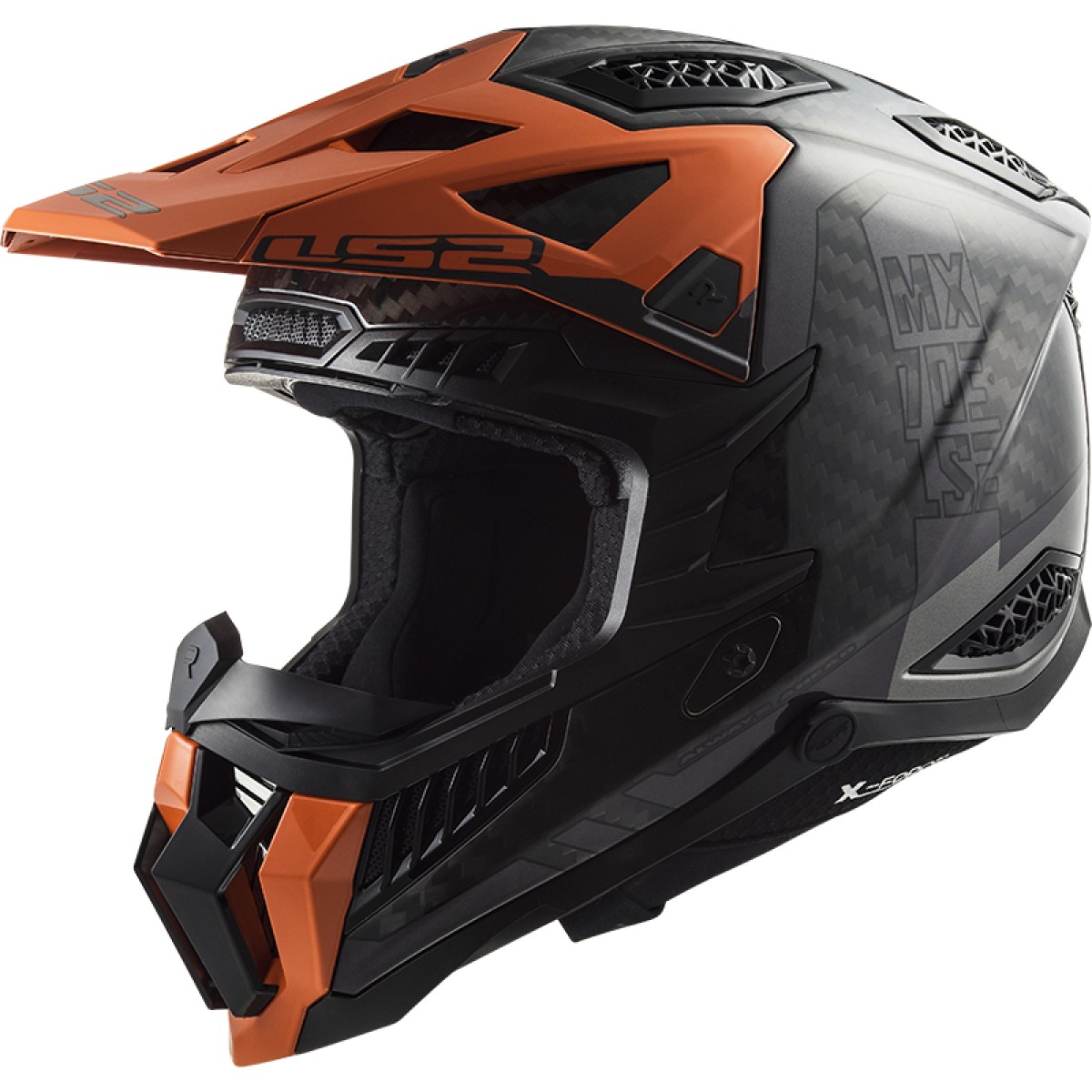 LS2 FMX708C X-Force Motocross Carbon Fibre Crash Helmet Available from ...
