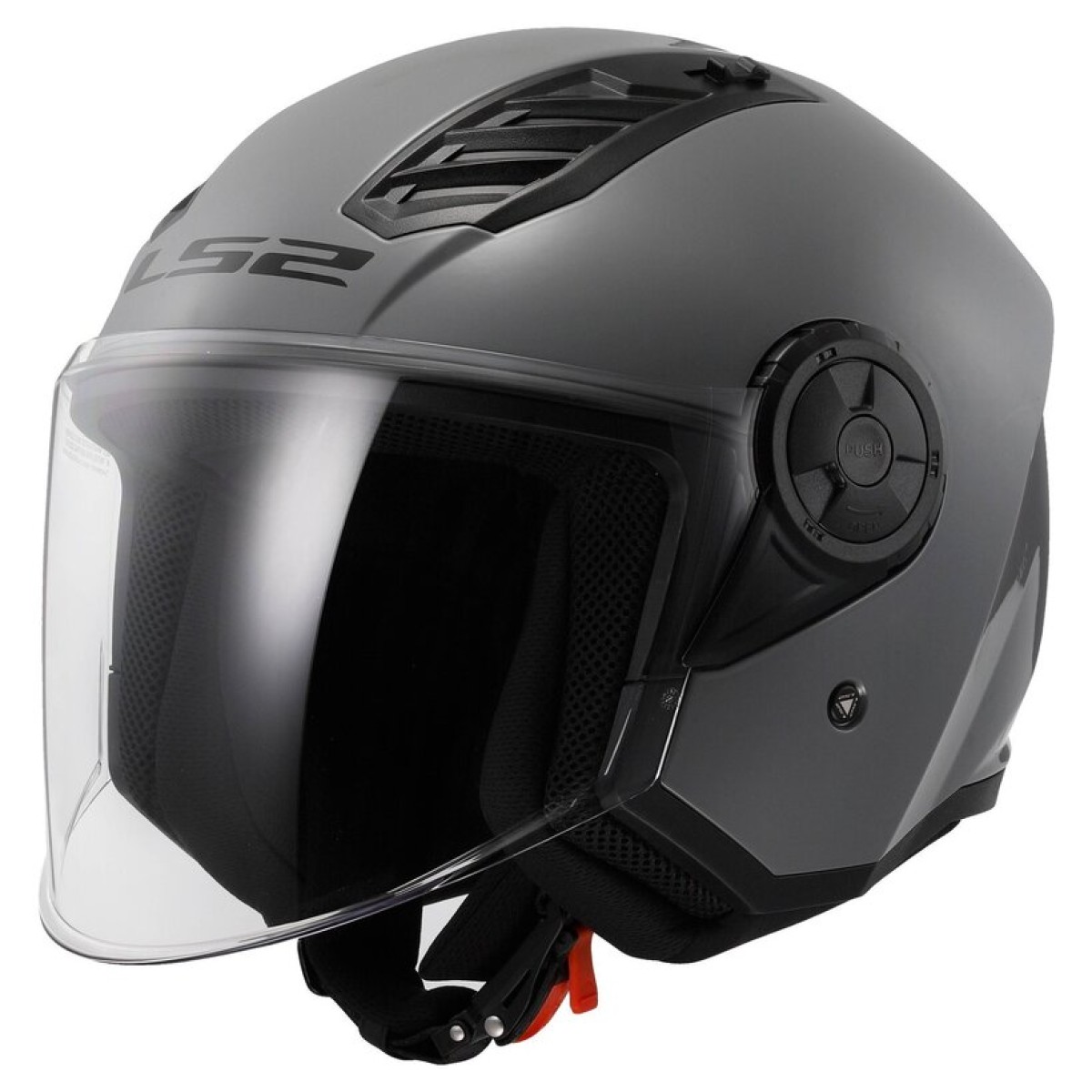 LS2 OF616 Airflow Gloss Nardo Grey Open Face Crash Helmet Available ...