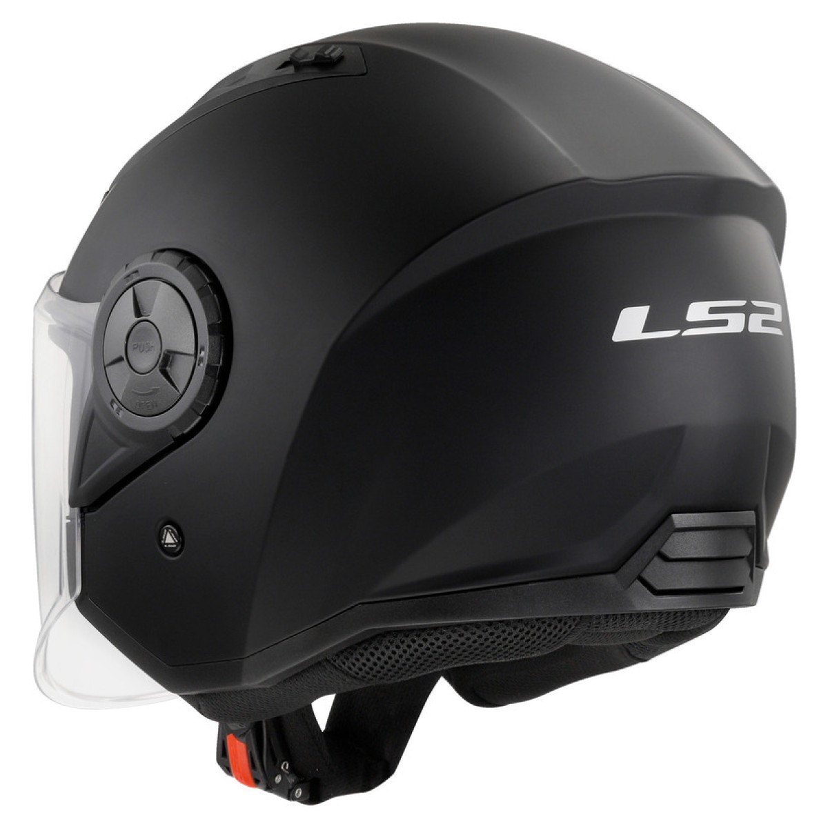 LS2 OF616 Airflow Matt Black Open Face Crash Helmet Available from ...