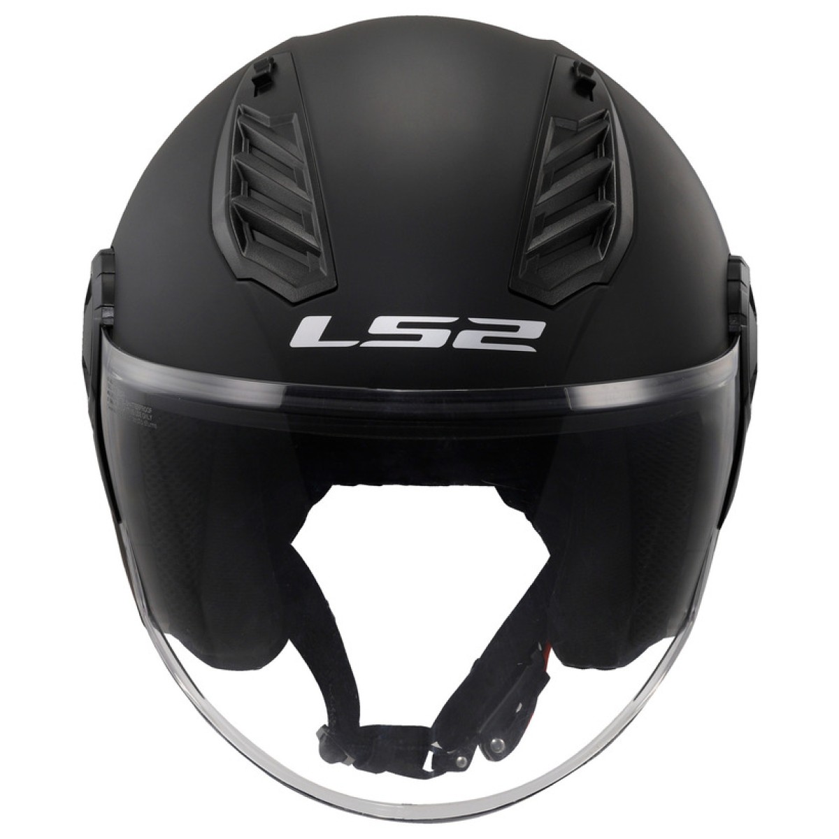 LS2 OF616 Airflow Matt Black Open Face Crash Helmet Available from ...