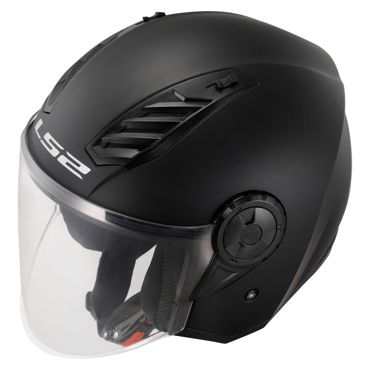 LS2 OF616 Airflow Matt Black Open Face Crash Helmet Available from ...