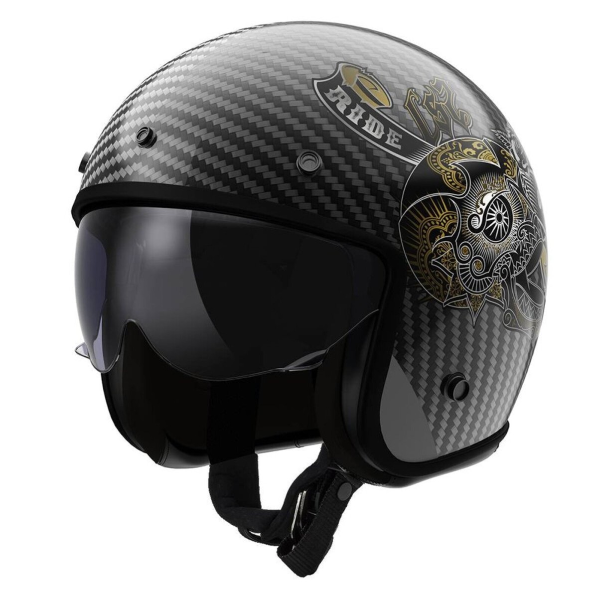 LS2 Bob II Carbon Open Face Crash Helmet Available from Farkham Hall ...