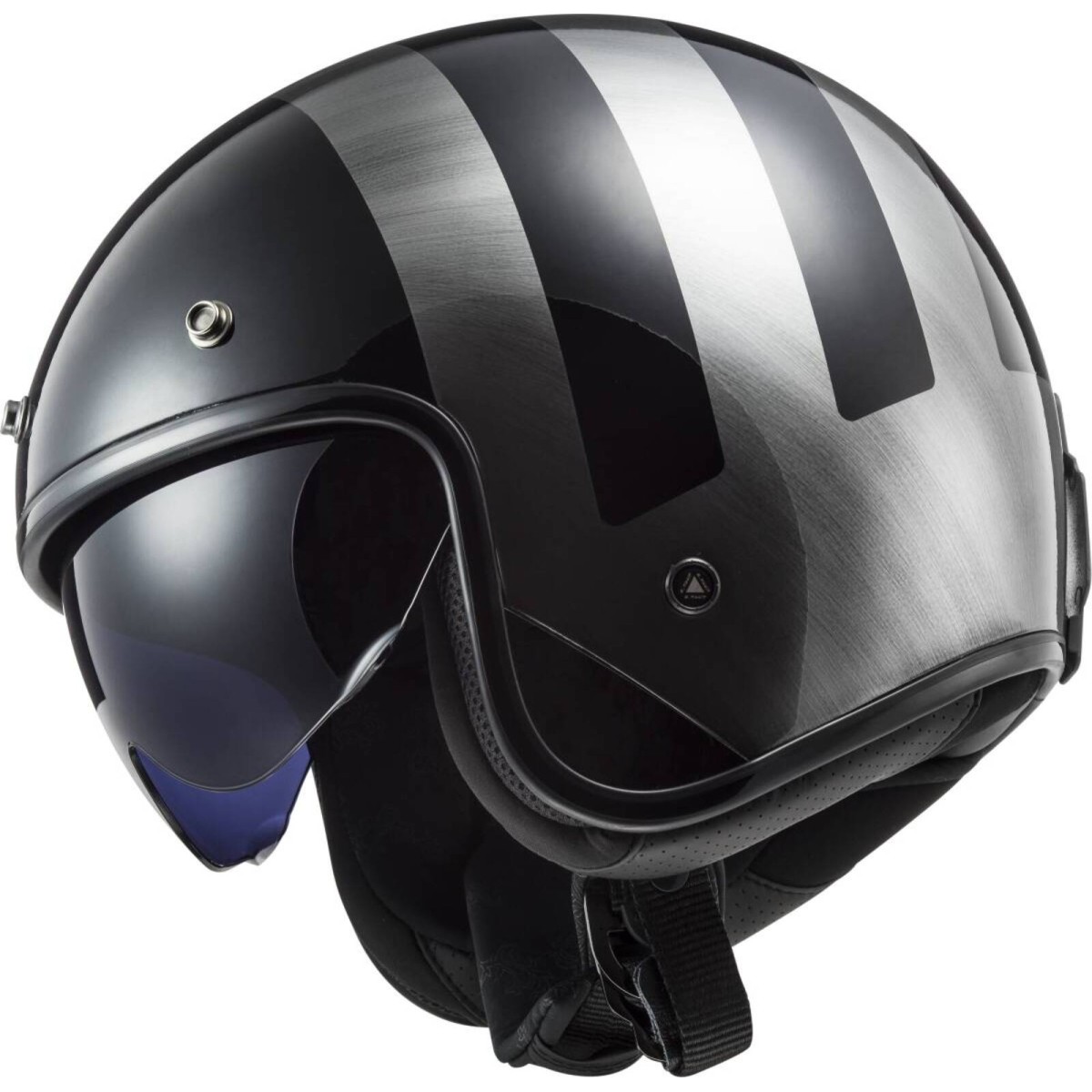 LS2 Bob II Lines Black Jeans Open Face Crash Helmet Available from ...