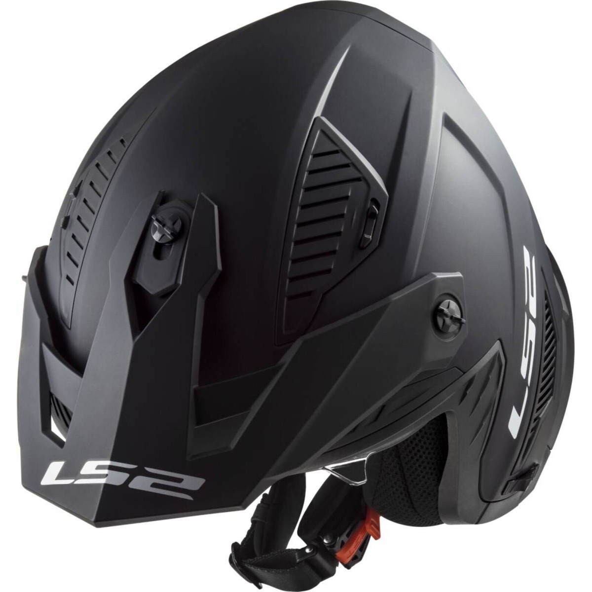 LS2 OF606 Drifter Matt Black Open Face Crash Helmet Available from ...