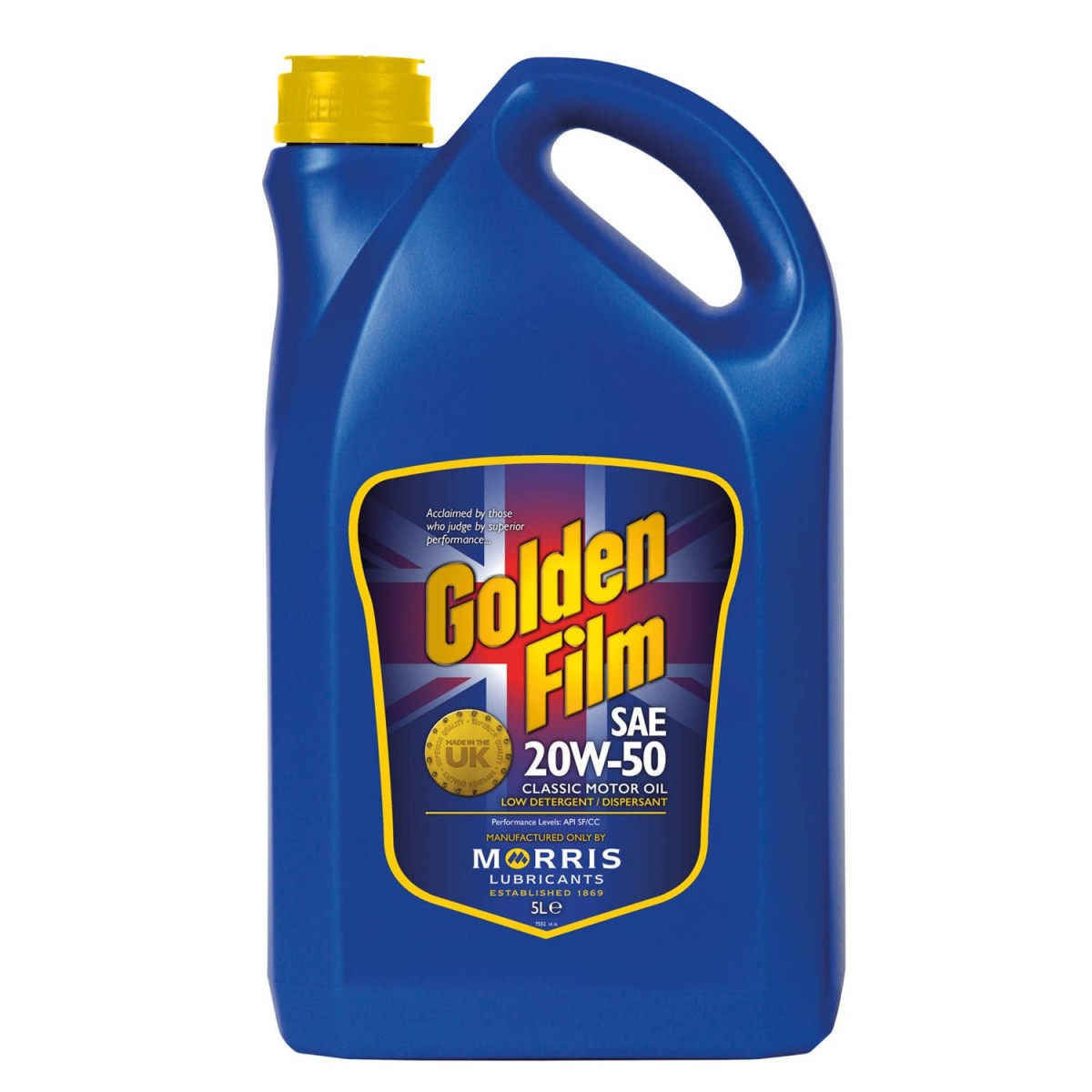 Morris Lubricants Golden Film SAE20W-50 Multigrade Oil, 5 Litre Can ...